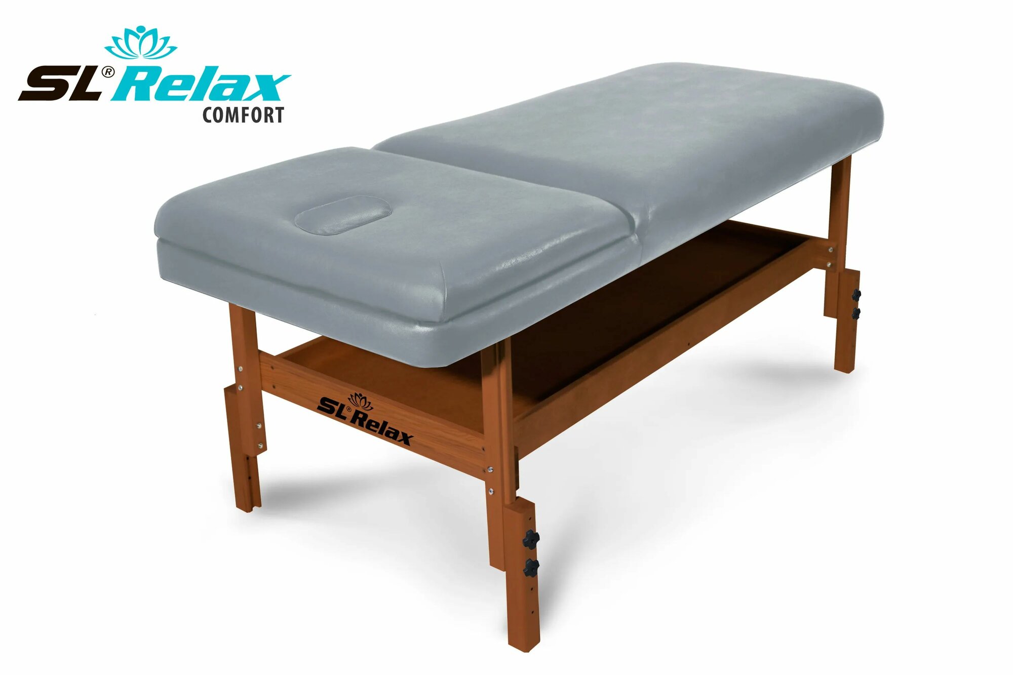 Массажный стол стационарный SL Relax Comfort SLR-9 серая кожа