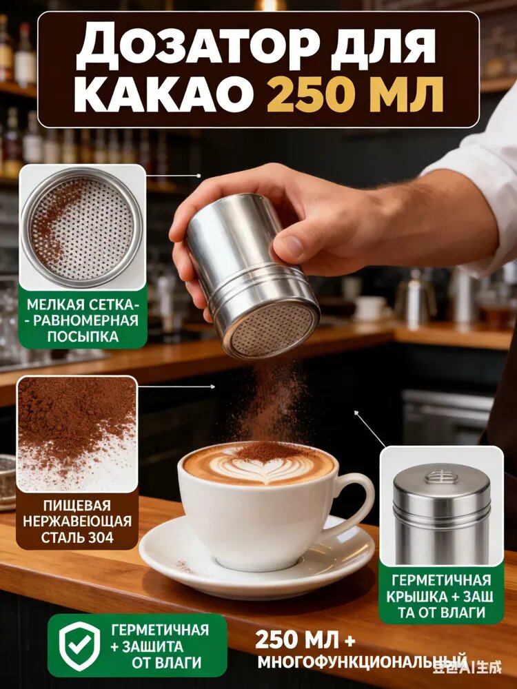 Банка для сыпучих продуктов, 1 шт