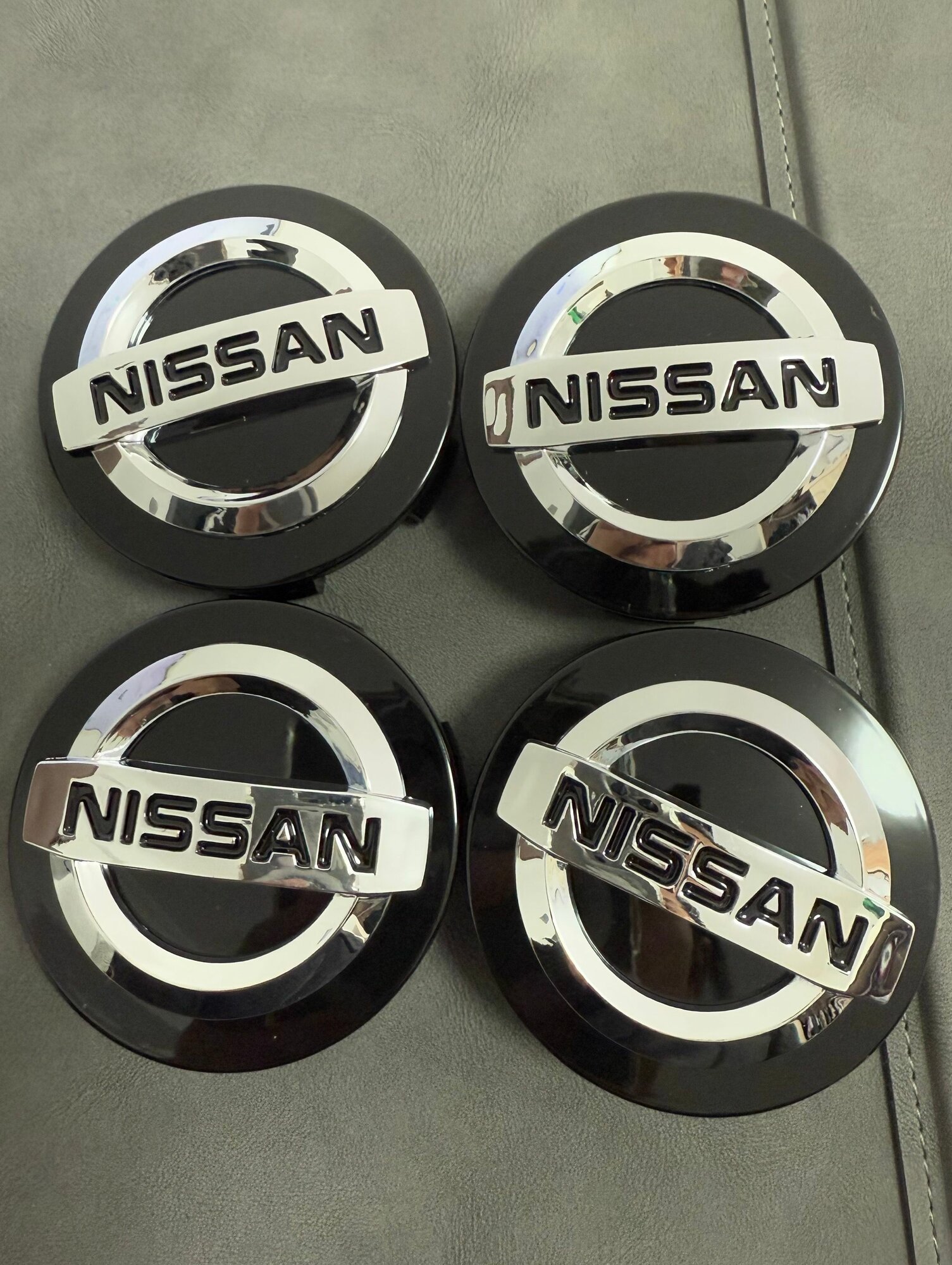 4шт, 59/57мм, Заглушки на диски Nissan Колпачок ступицы литого диска Ниссан чёрный