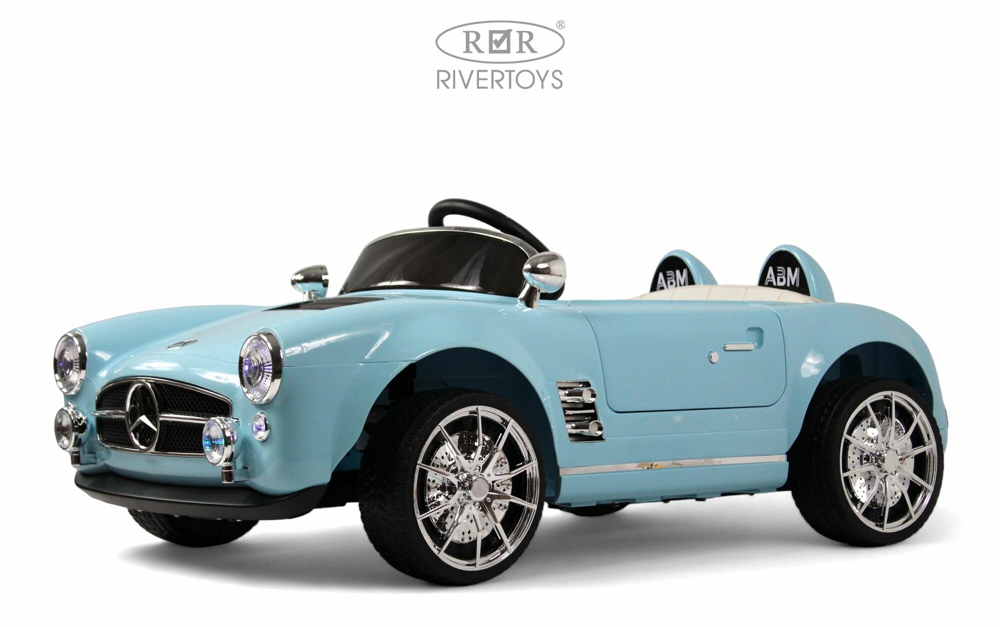 Электромобиль синий RiverToys C555MC, детский, с управлением от пульта