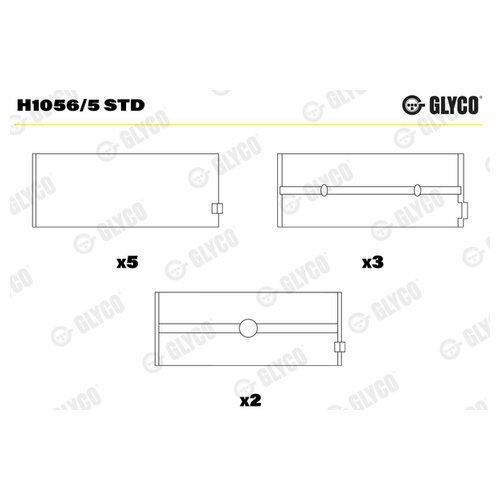 Вкладыши двс коренные (к-т) Glyco H10565STD