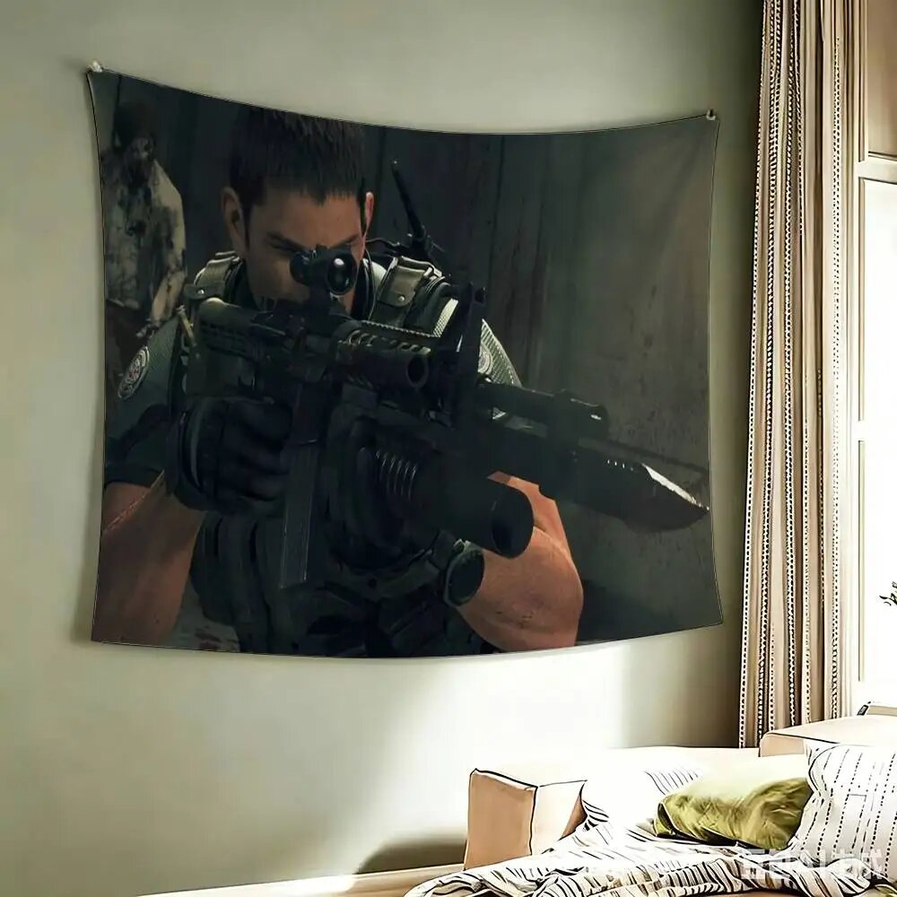 Флаг Криса Редфилда из Resident Evil 100x150cm, z1