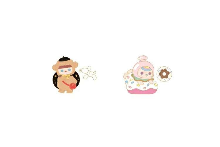 Набор POP MART Pucky Elf Balloon Baby, Confirmed model - Teddy dog baby + small balloon baby (unboxing and unbagging)