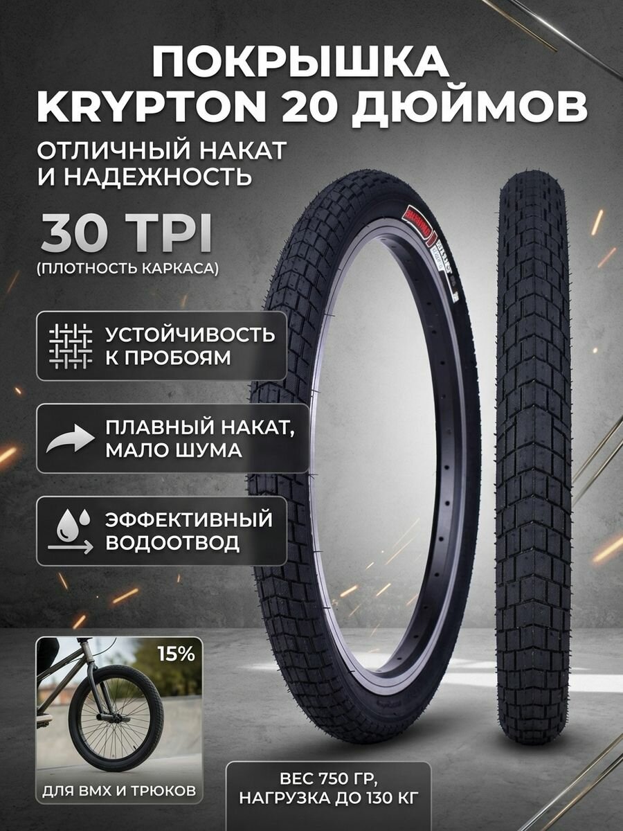 Покрышка для велосипеда 2 шт. KRYPTON 20x2,125 30TPI