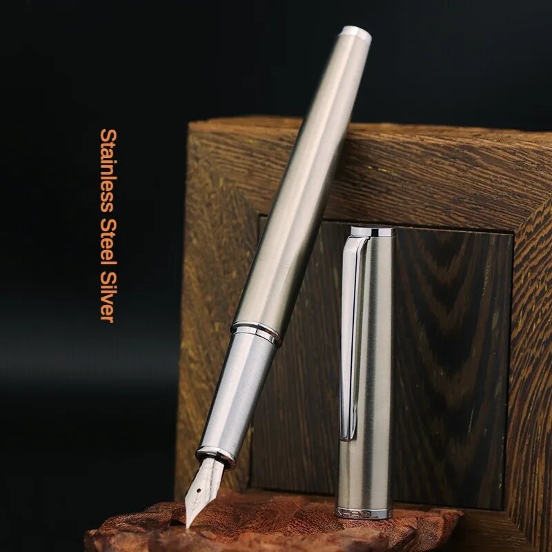 Перьевая ручка Jinhao 95, тонкое перо, металлическая Ф, All Steel