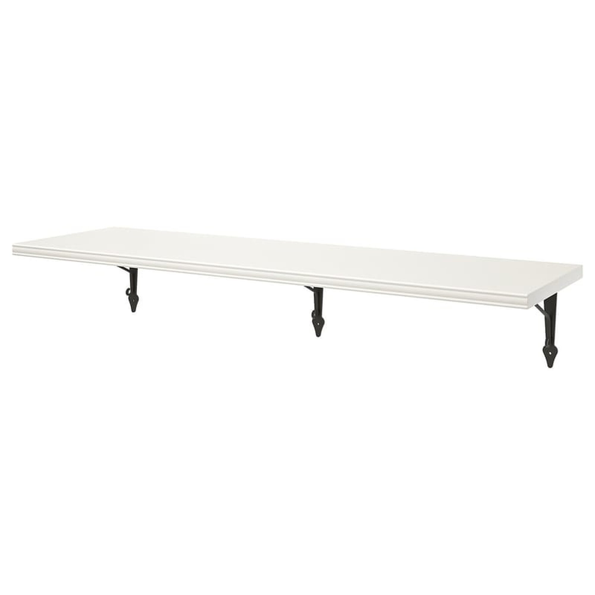 Полка ikea bergshult/krokshult 893.260.62, белый/антрацит, 120x30 см