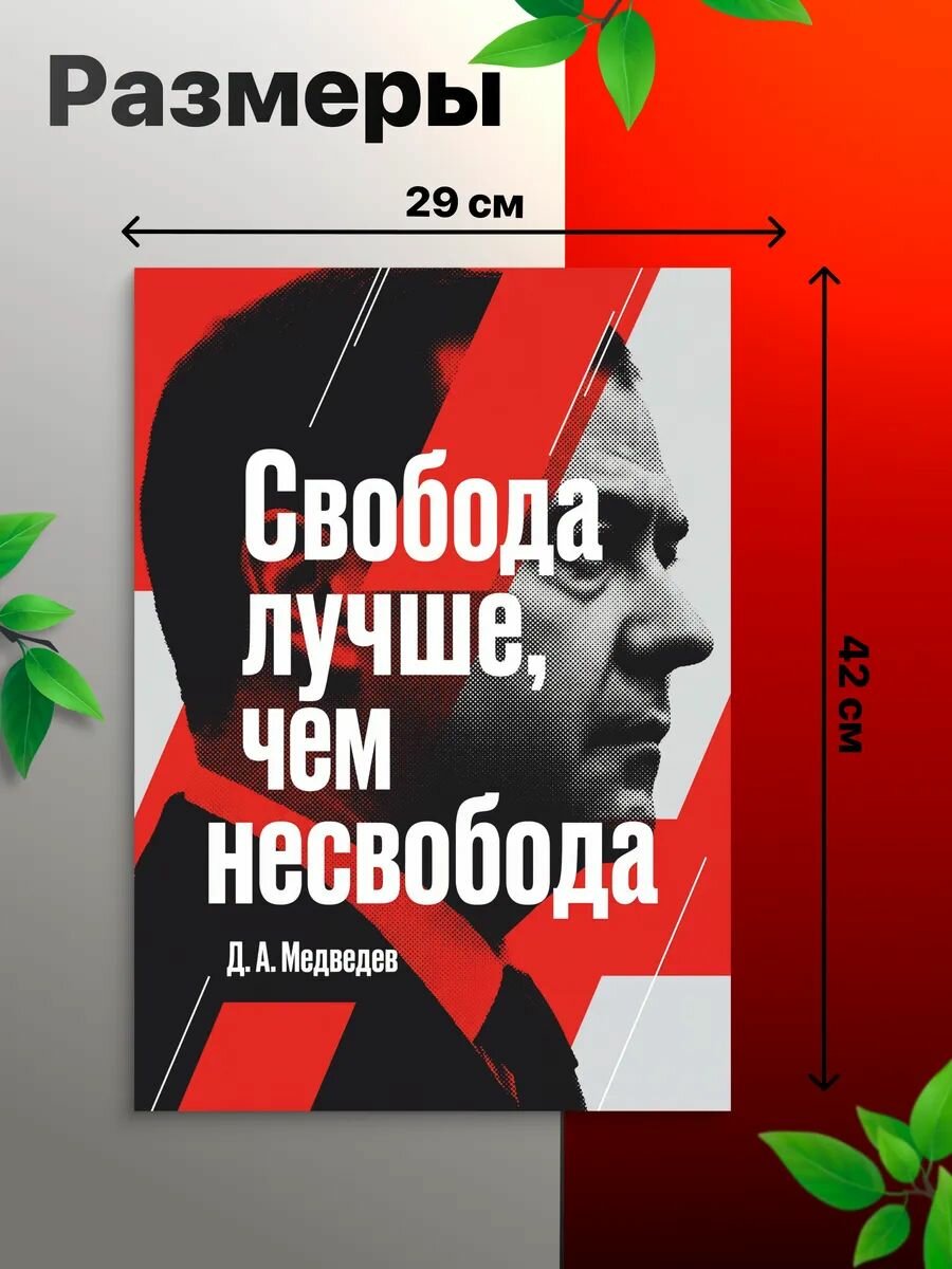 Постеры на стену интерьерные Дмитрий Медведев — фото 1