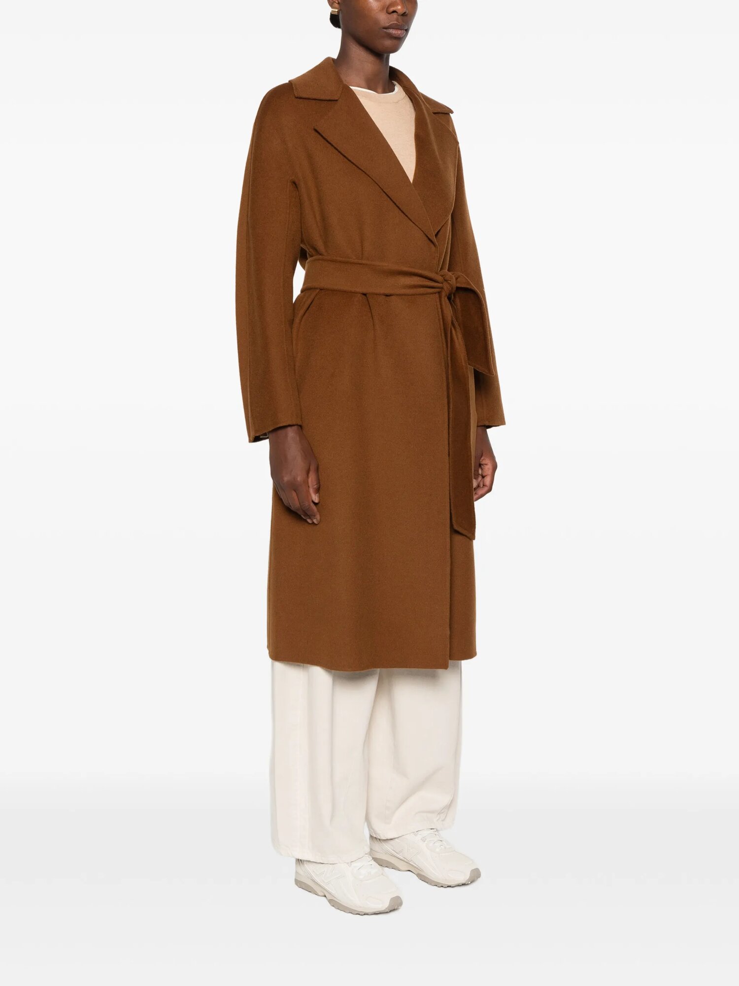 Пальто Max Mara Belted notch-lapel coat, размер 38 — фото 1