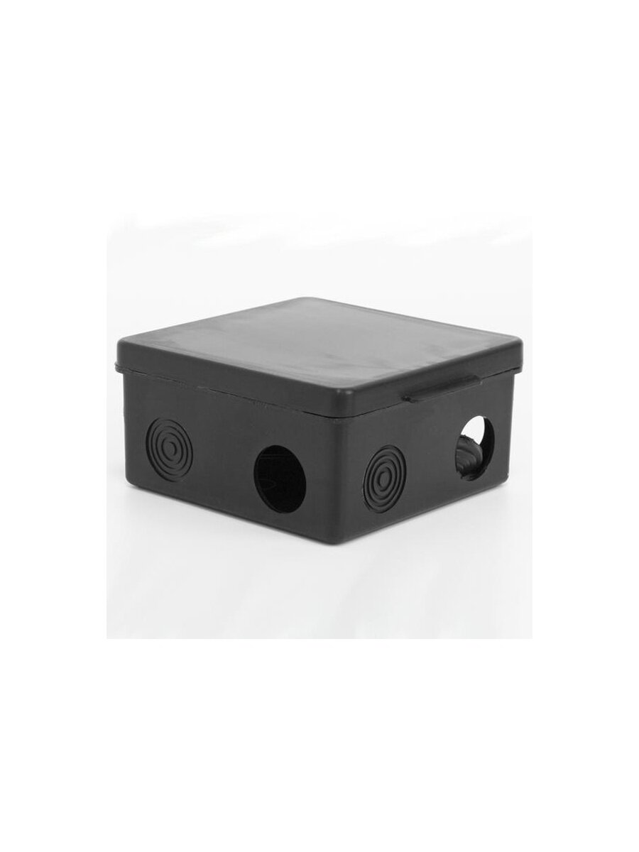 Коробка распределительная ОП 100х100х50мм 7 каб. вводов IP54 черн. TOKOV ELECTRIC TKE-KR-100-100-50-C05