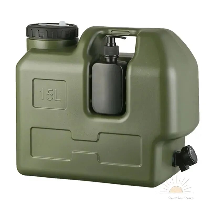 Питьевой бак из пищевого HDPE на 15 л с краном и мыльницей