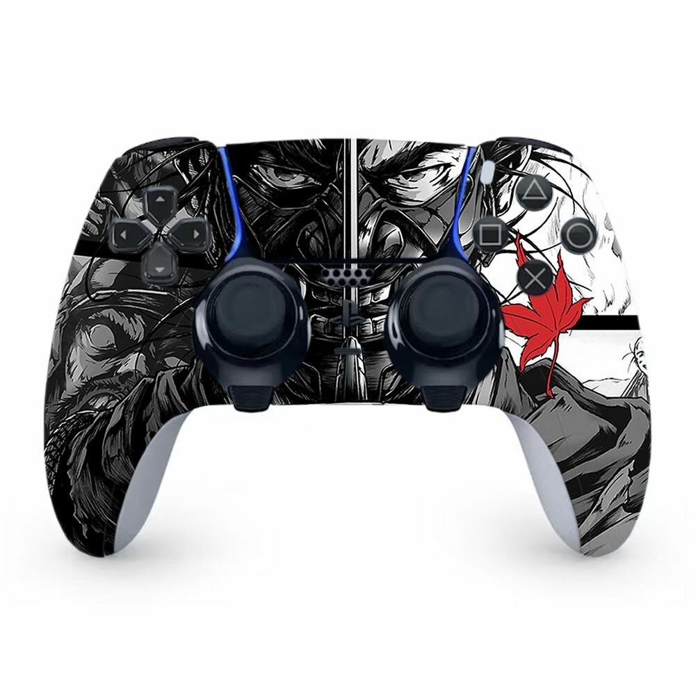 Наклейка виниловая защитная на игровой джостик Sony PlayStation 5, Ghost of Tsushima