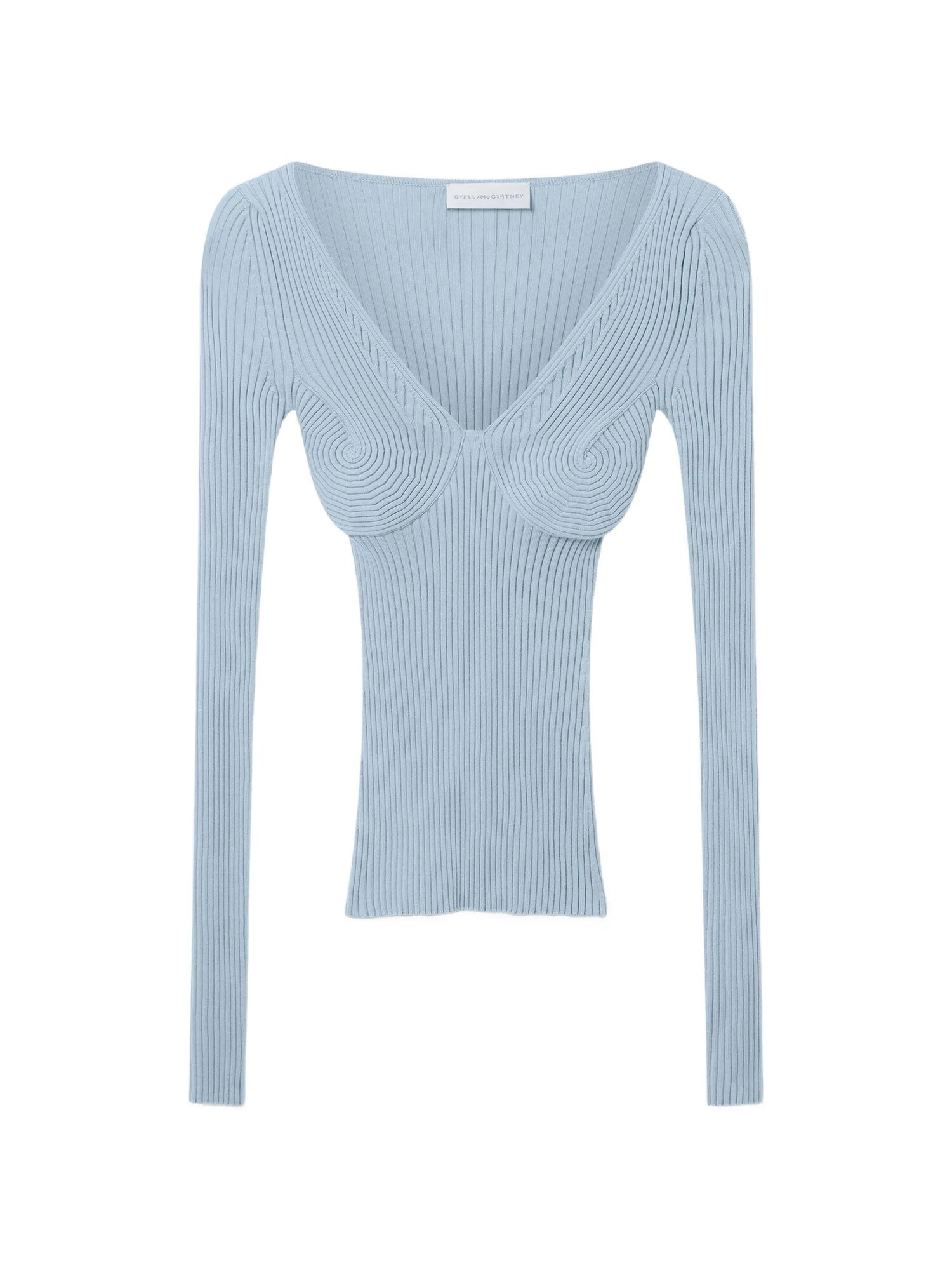 Топ Ribbed-knit V-neck top