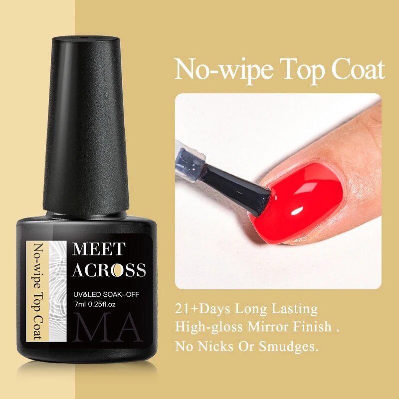 MEET ACROSS Гель-лак No-wipe Top Coat Q49698-2
