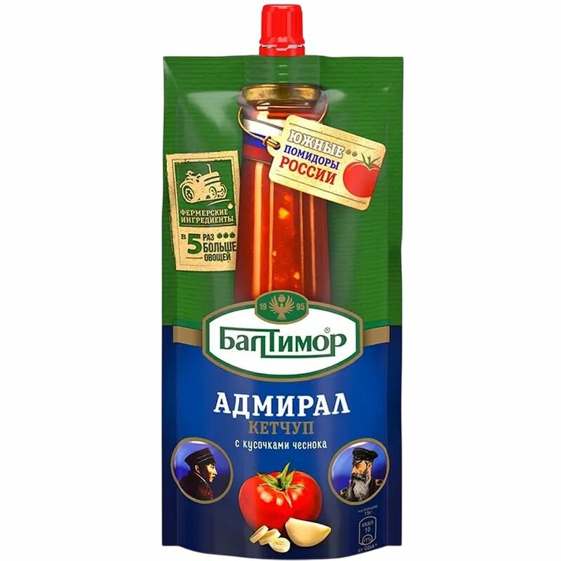 Балтимор Адмирал Кетчуп с кусочками чеснока, 260 г