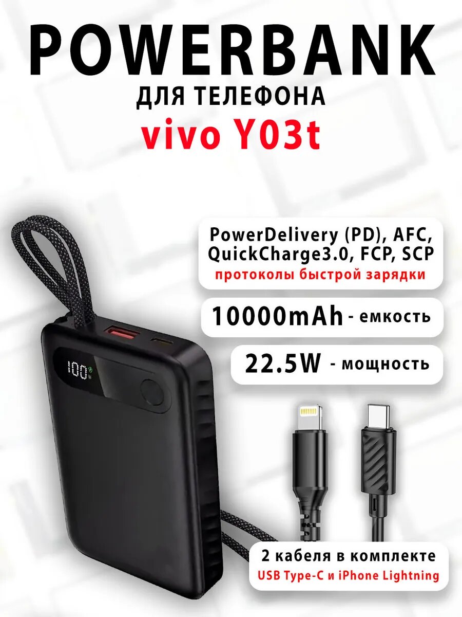 Повербанк для телефона vivo Y03t