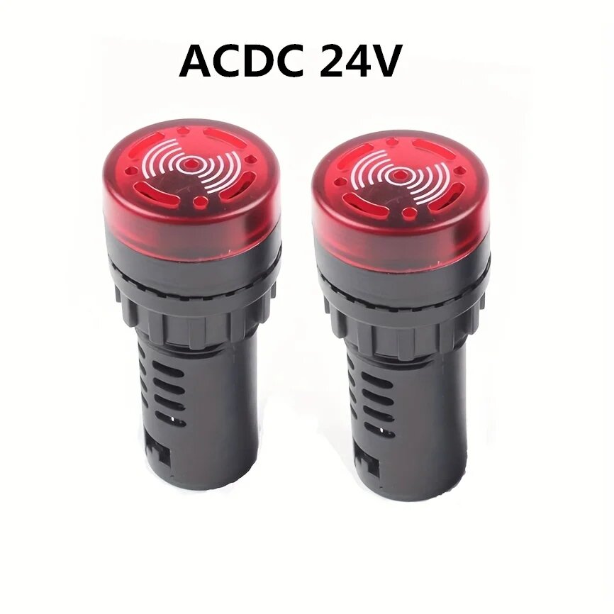 2 шт. светодиодных мигающих сигнализаторов AD16-22SM Красный, Red(ACDC 24V)