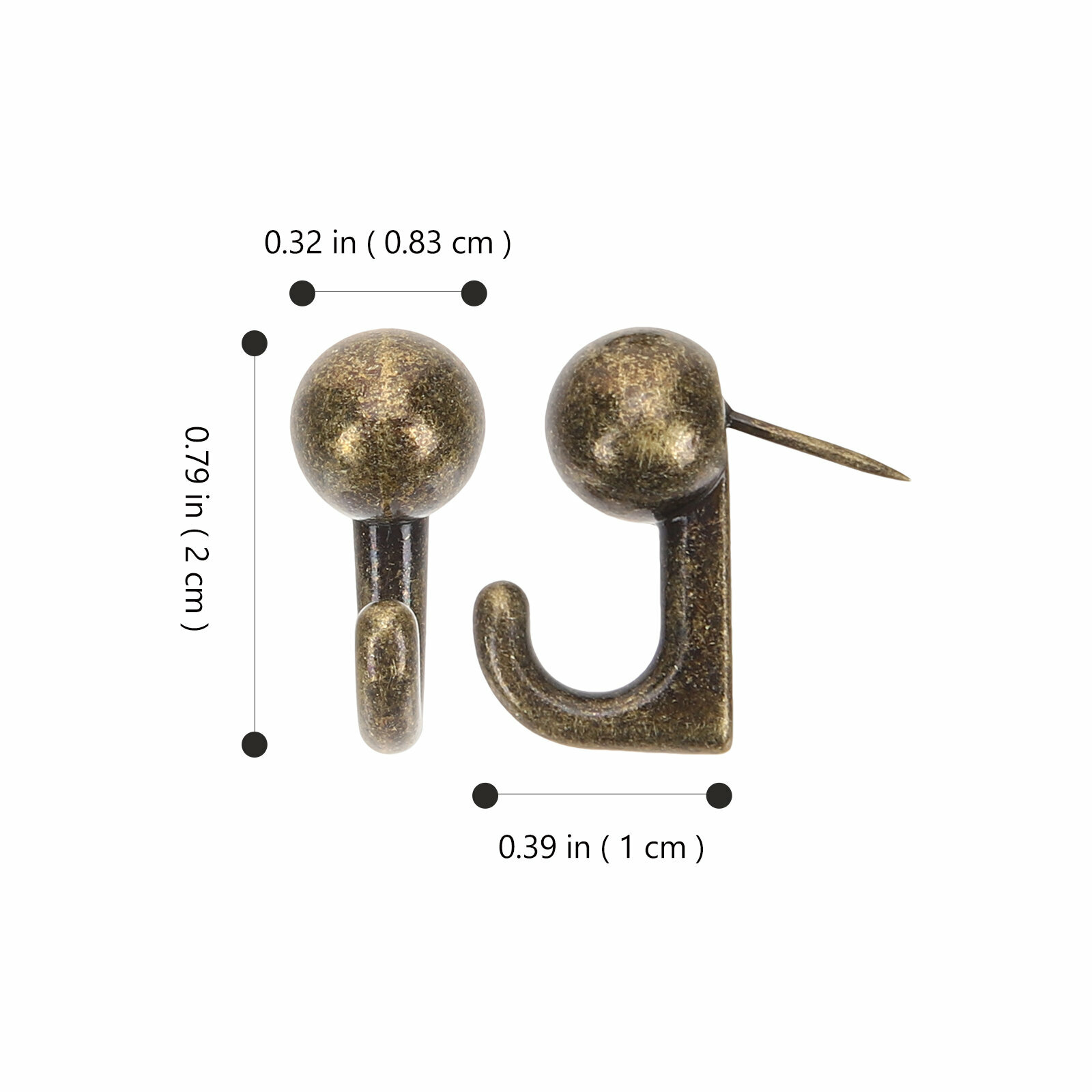 30 Штук Металлические Крючки С Push Pin Для Досок Объявлений В Доме Офисе 2x1CM