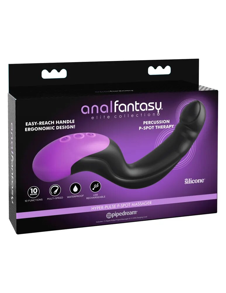 Массажер простаты с вибрацией Pipedream Anal Fantasy Elite, анальная пробка с вибрацией, 10 режимов, силикон, USB