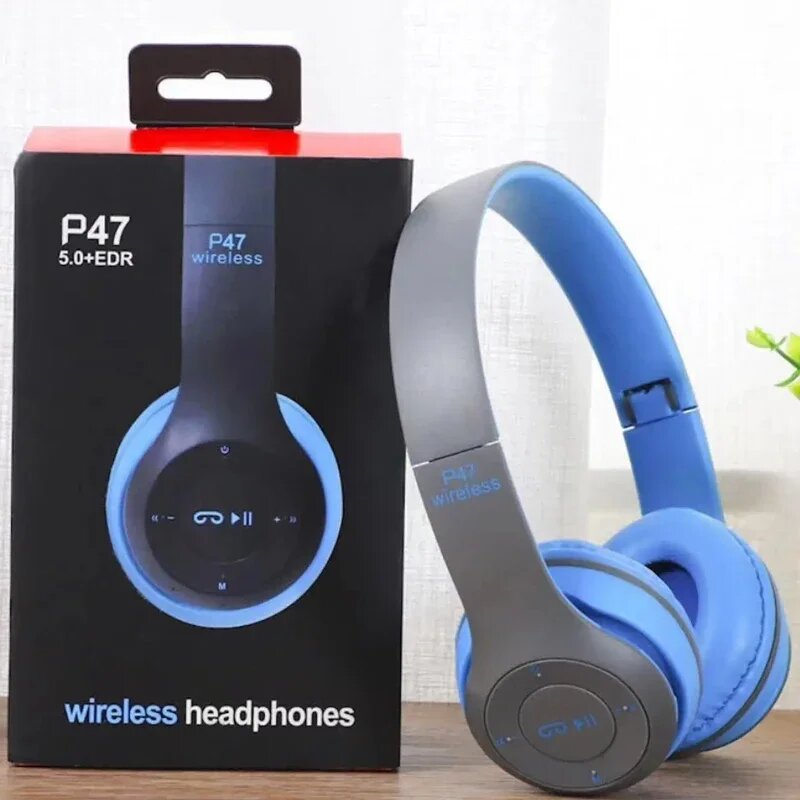 Беспроводные наушники P47 Bluetooth Синий, Blue