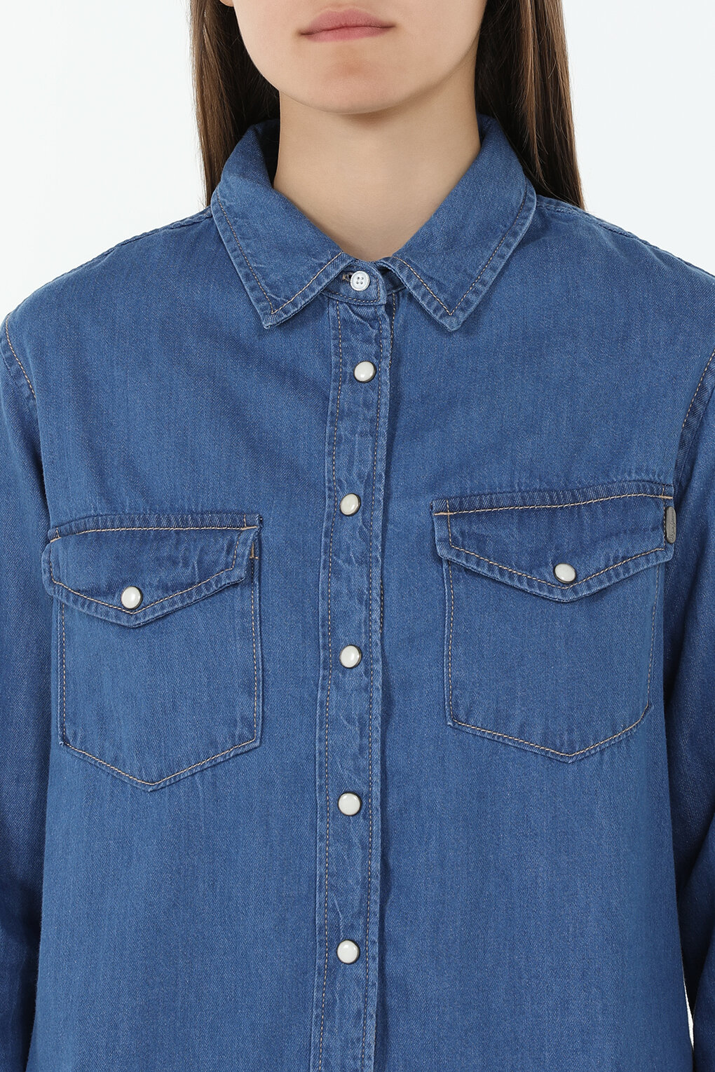 Блуза Pepe Jeans, размер 40-42, синий — фото 1