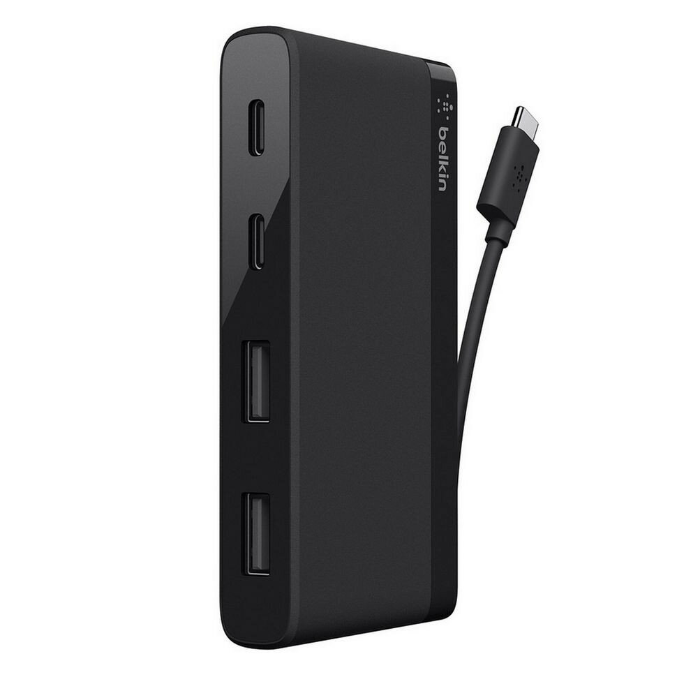 USB-разветвитель Belkin USB-C 4-Port Mini Hub USB Type-C (F4U090btBLK) Black