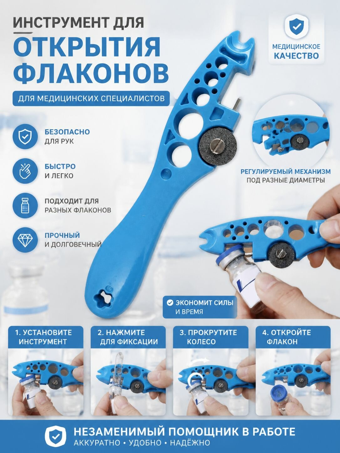 Открывалка, 1 шт