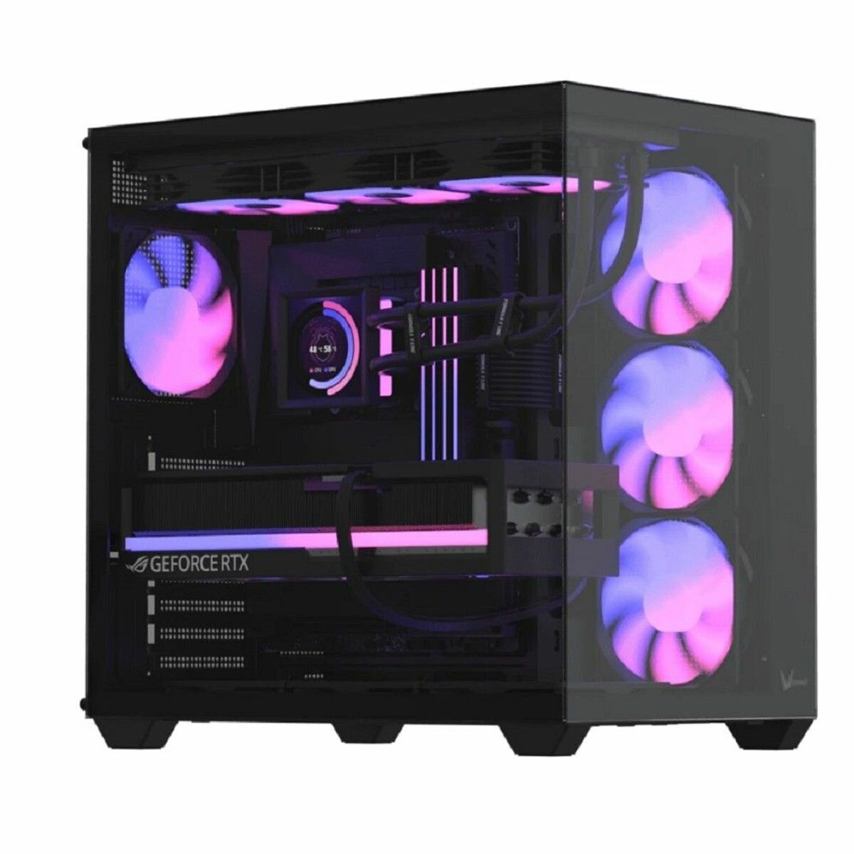Корпус компьютерный Formula CRYSTAL Z2 BLACK V2 Midi Tower Черный