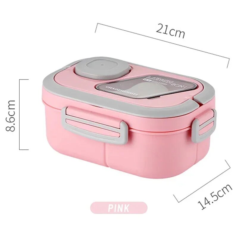 Ланч-бокс из пшеницы Розовый, Lunch-Box-Pink