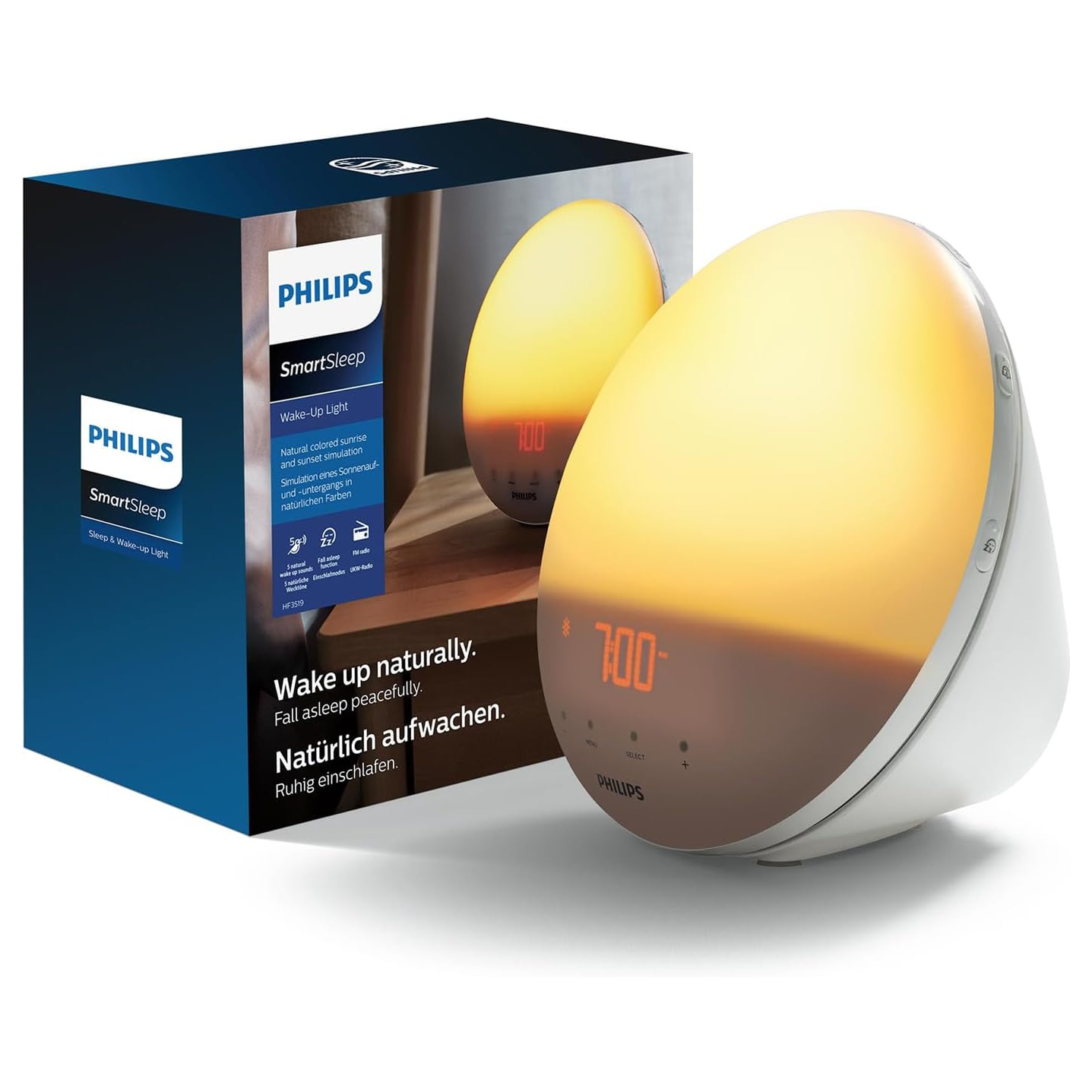 Световой будильник Philips SmartSleep Wake-up Light HF3521/70 с имитацией рассвета