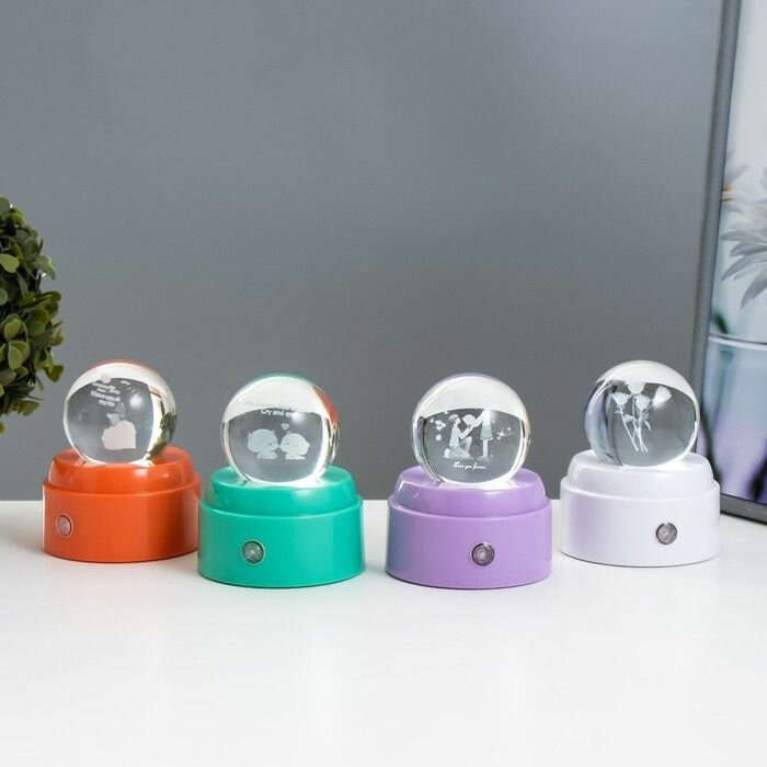 Ночник "Шар" LED USB АКБ 9х9х11 см RISALUX