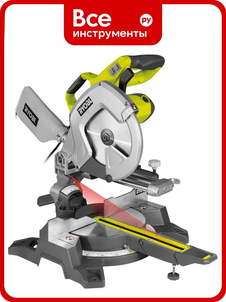 Торцовочная пила Ryobi EMS254L 5133001202, для прямой, для максимальной визуализации