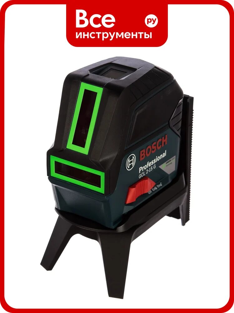 Комбинированный лазерный нивелир Bosch GCL 2-15G + RM1 + кейс 0.601.066. J00, точность, выравнивание, защита
