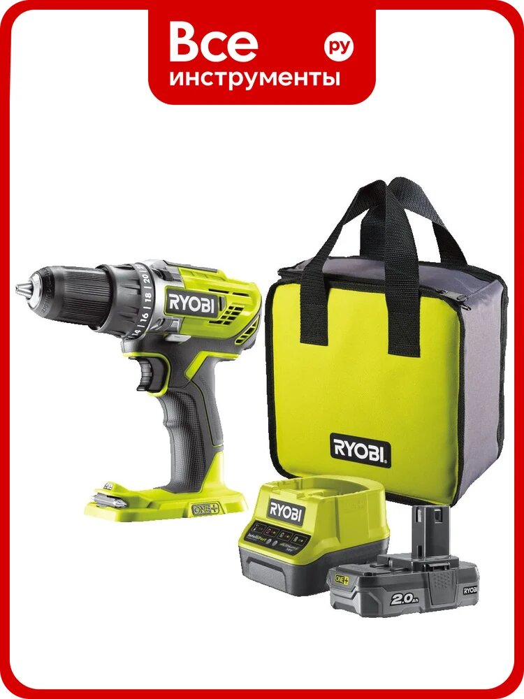 Компактная дрель-шуруповерт Ryobi ONE+ R18DD3-120S 5133003347