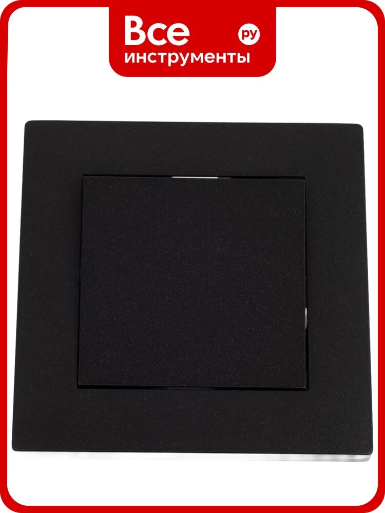 Выключатель MAKEL 1-клавишный СП KAREA RIZZ 10А IP20 черн. 88054001, качественного пластика, черный
