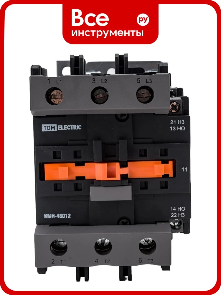 Контактор TDM ELECTRIC КМН-48012 модульный 4‑полюсный нереверсивный DIN‑рейка IP20 80А 230В для переменного тока