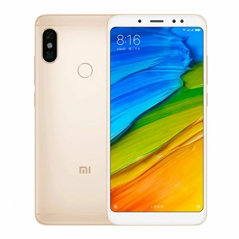Xiaomi Смартфон Redmi Note 5 6гб 128гб Оригинальный Смартфон двойной SIM 5.99 "мобильный телефон окта-ядро 4G 12MP+5MP+13MP Snapdragon 636 мобильный телефон Global 6/128 ГБ, Nano-SIM, золотой