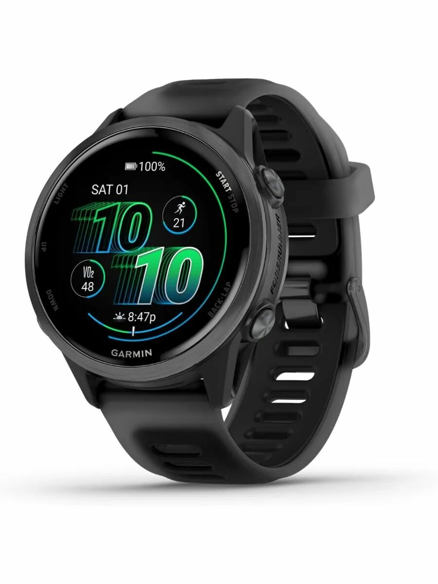 Garmin Forerunner 570 (42 мм) умные часы с AMOLED-дисплеем, цвет Slate with Black Band