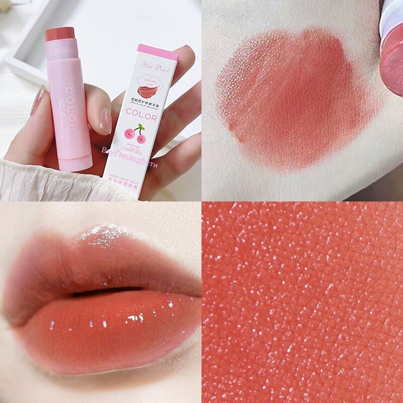 HAIPINK three-color moisturizing lip balm lipstick moisturizing moisturizing fade lip lines anti-chapped 1# Манговая мука