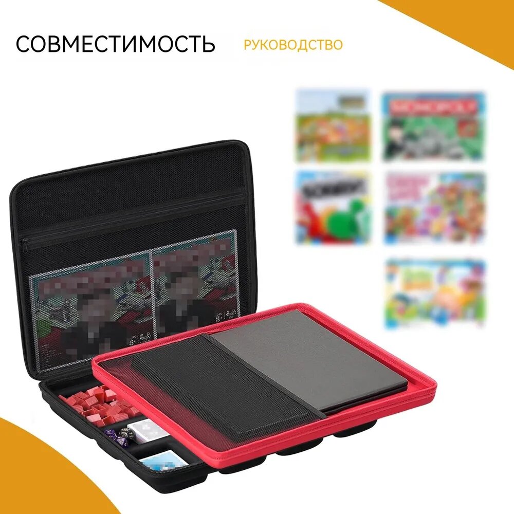 Жесткий портативный настольный случай с съемным подносом, совместимым с монополией, извините, последовательностью, кондитерной землей и т. д. Различные доски