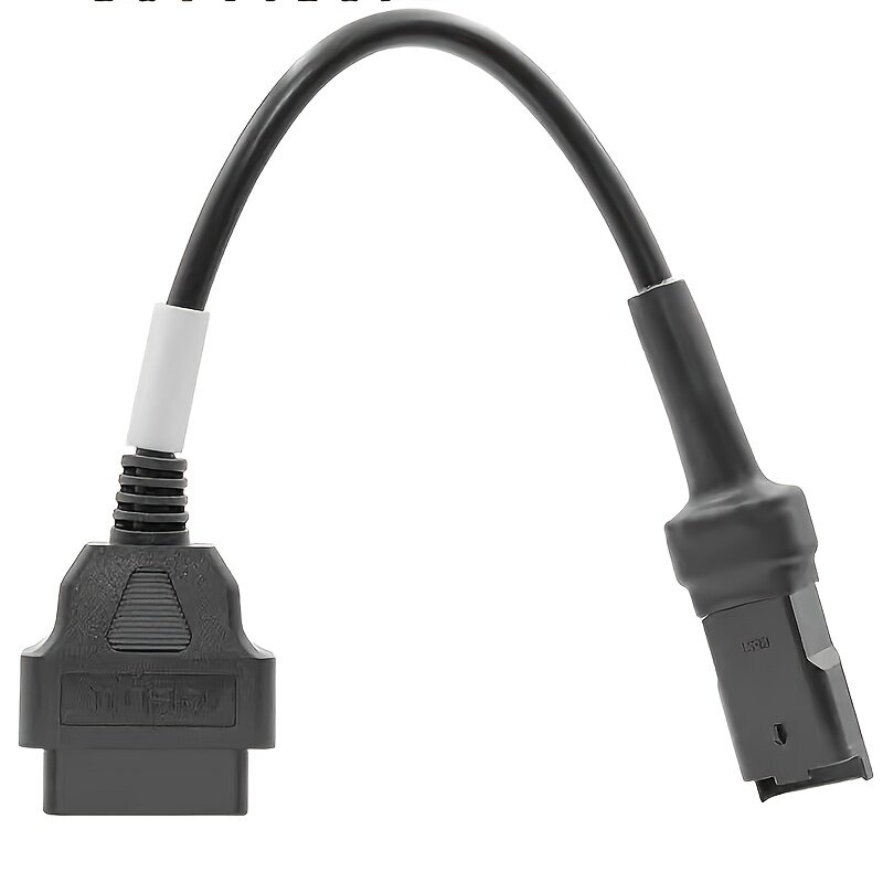 Кабель-адаптер диагностический OBD2 4-pin на 16-pin для мотоциклов, без батареи, черный