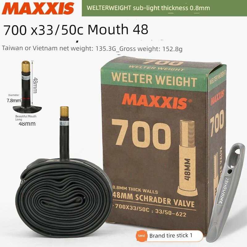 MAXXIS Средняя легкость Велосипедная внутренняя камера для 700x33-50C дорожных велосипедных шин с клапаном Преста