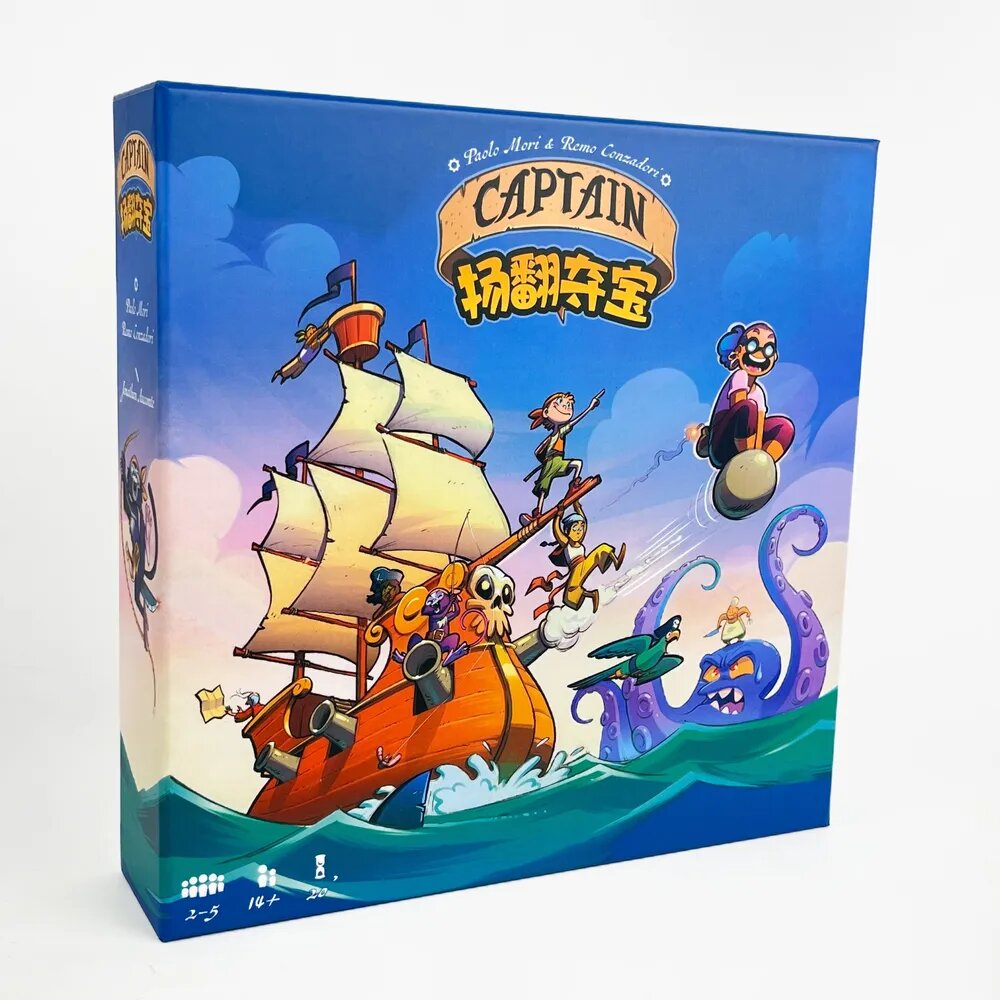 CAPTAIN FLIP Делюкс: Номинант Spiel des Jahres! (Сверхтолстое Поле + Премиум-Печать) 2-5 игроков. Бесплатно: Промо-карта Дельфин