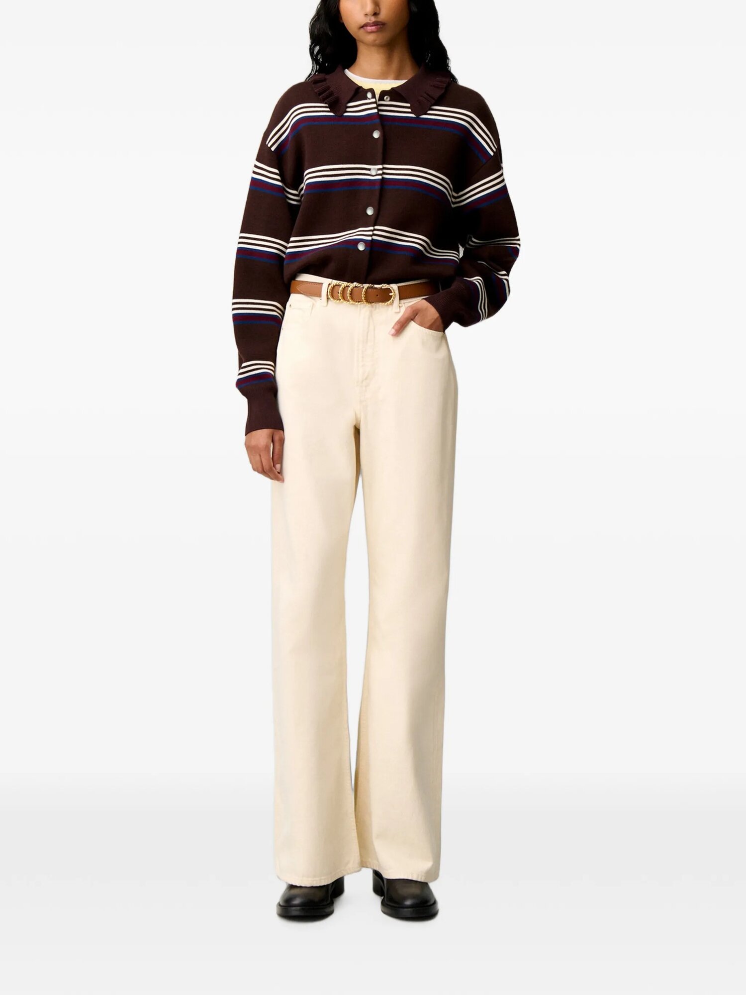 Кардиган CLAUDIE PIERLOT Striped cardigan, размер 42 — фото 1