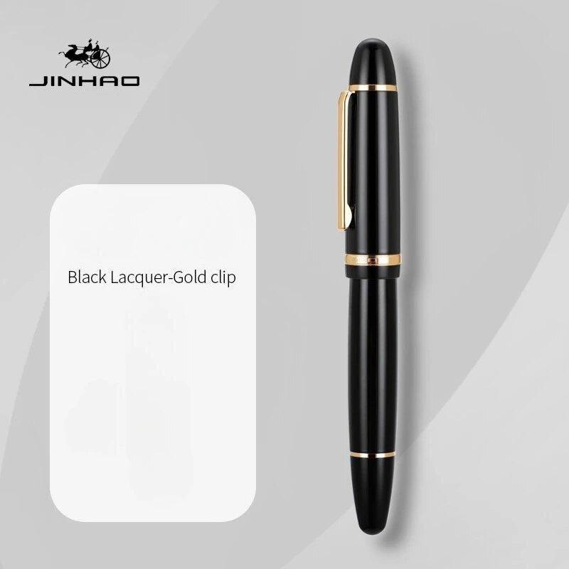 Ручка-фонтан JINHAO X169 черная Черный, M, Gold Black