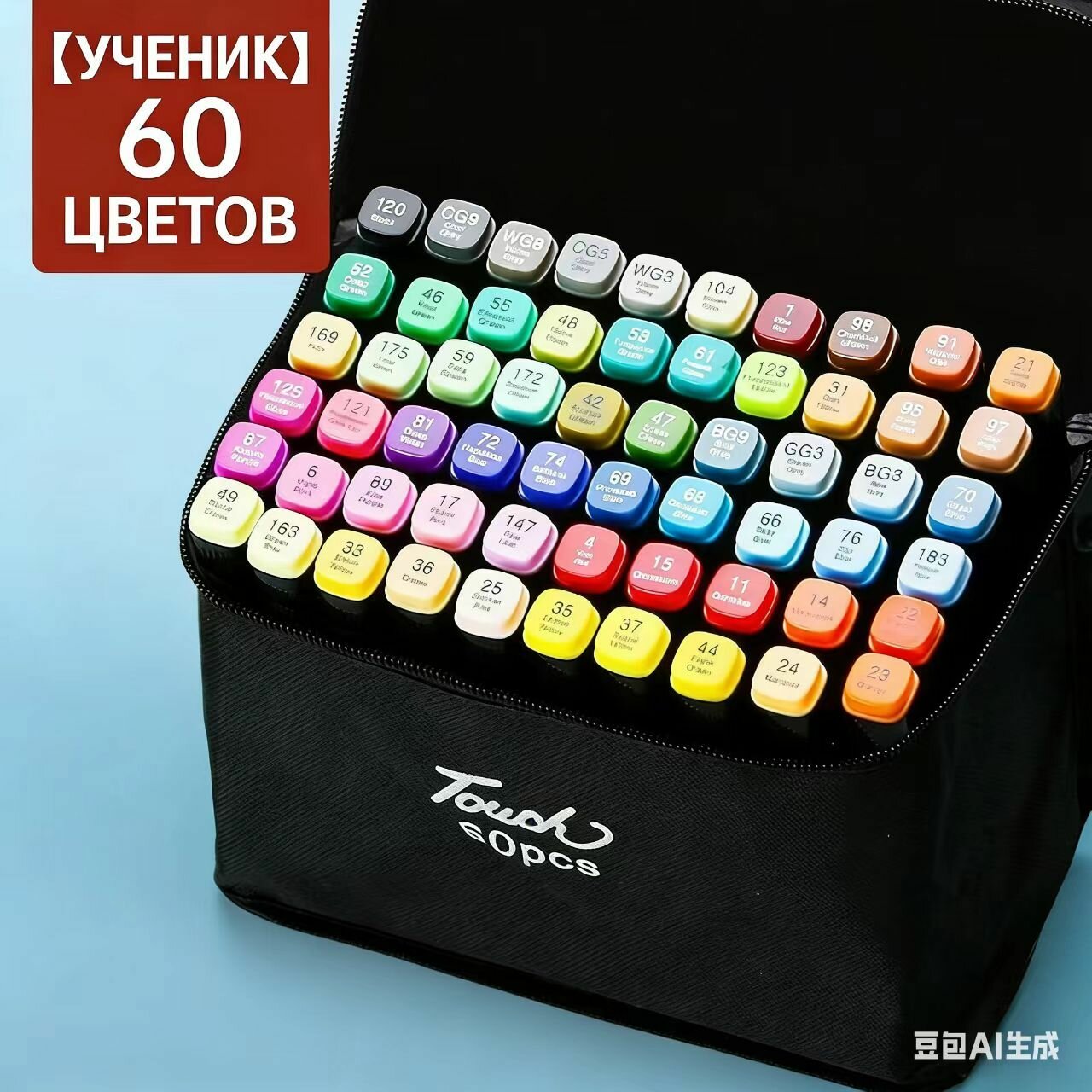 Набор фломастеров, 60 шт. цветные для рисования