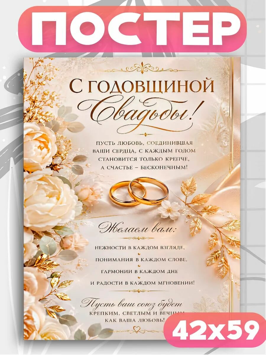 Плакат на свадьбу на стену