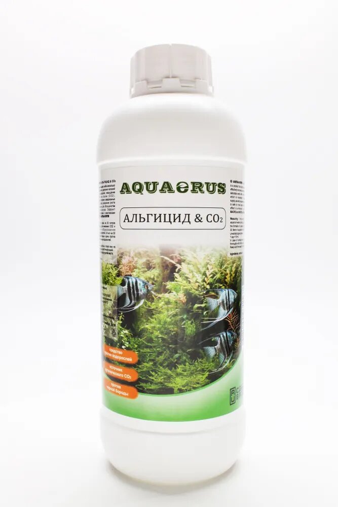 AQUAERUS Альгицид & CO2 против черной бороды, против красных и зеленых водорослей, для очистки / жидкость 1 л