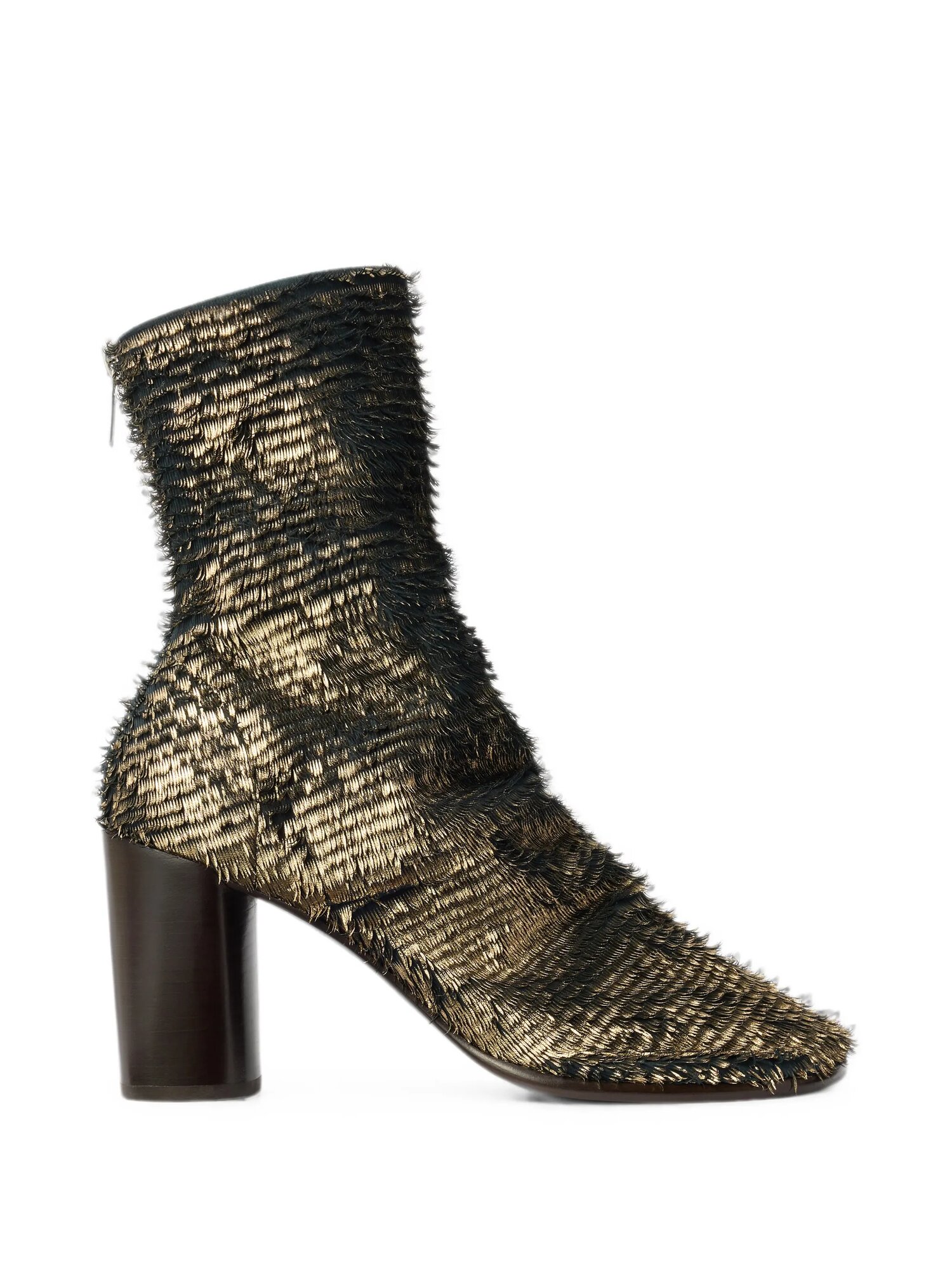 Ботинки LEMAIRE 80mm Glove heeled ankle boots in laminated textured leather