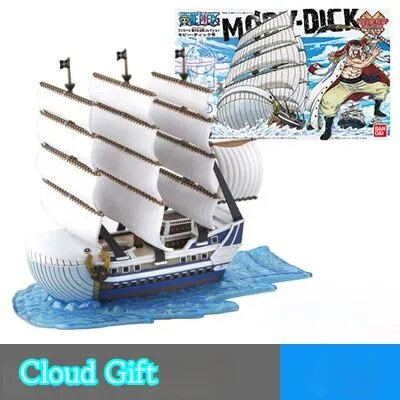 Пластиковый конструктор/Большой корабль, BANDAI, UPCLOUD+One piece Сборная модель / One Piece Grand Ship Моби-Дик 13 см Версия.