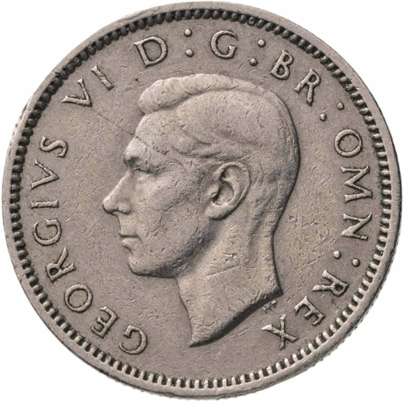 Великобритания 6 пенсов 1948, Мельхиор медь-никель, в сохранности XF